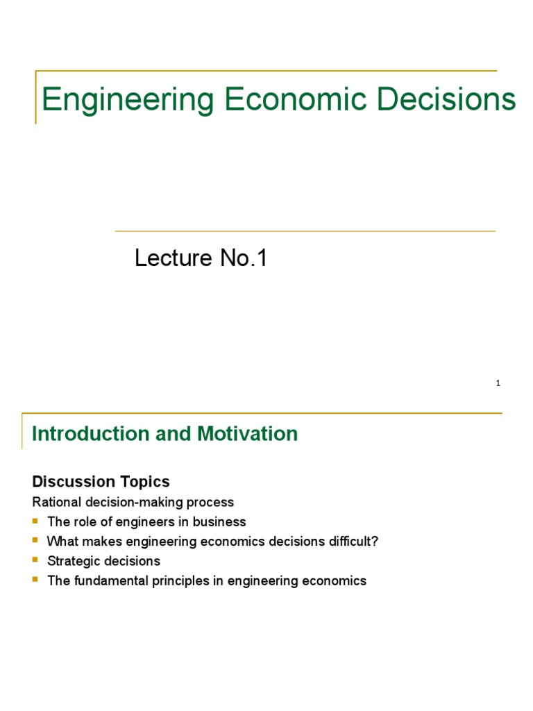 Engineering Economic Decision-Making | PDF | Engineering | Economics