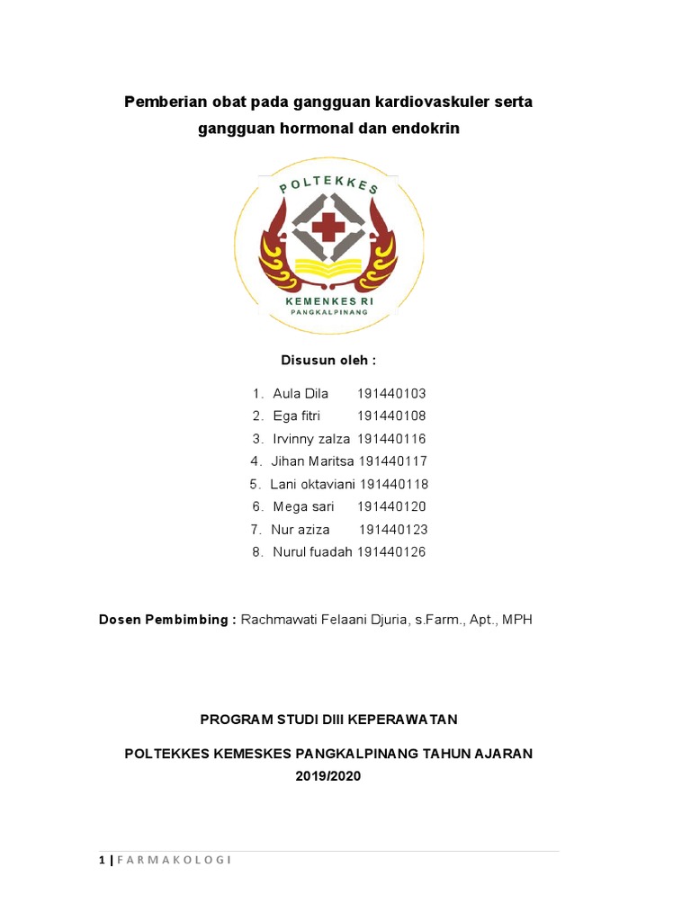 Obat untuk Gangguan Kardiovaskuler dan Endokrin | PDF