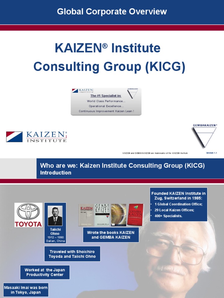 Kaizen Institute Consulting Group (KICG) : Global Corporate Overview ...
