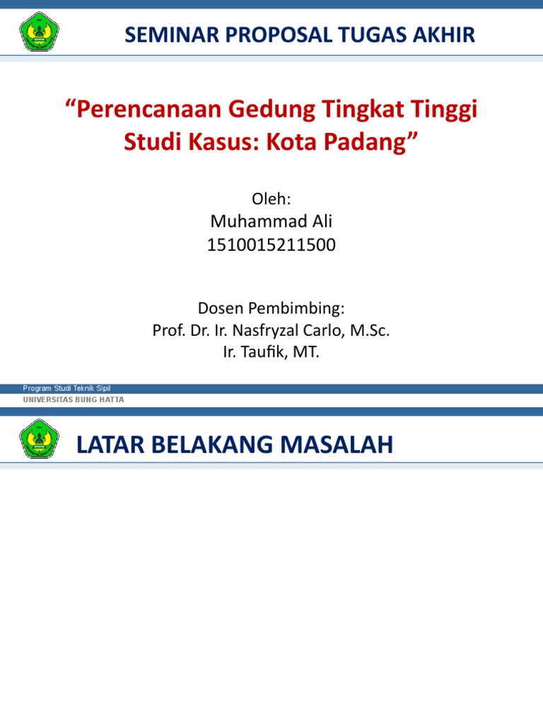 Template Presentasi Seminar Proposal TA | PDF