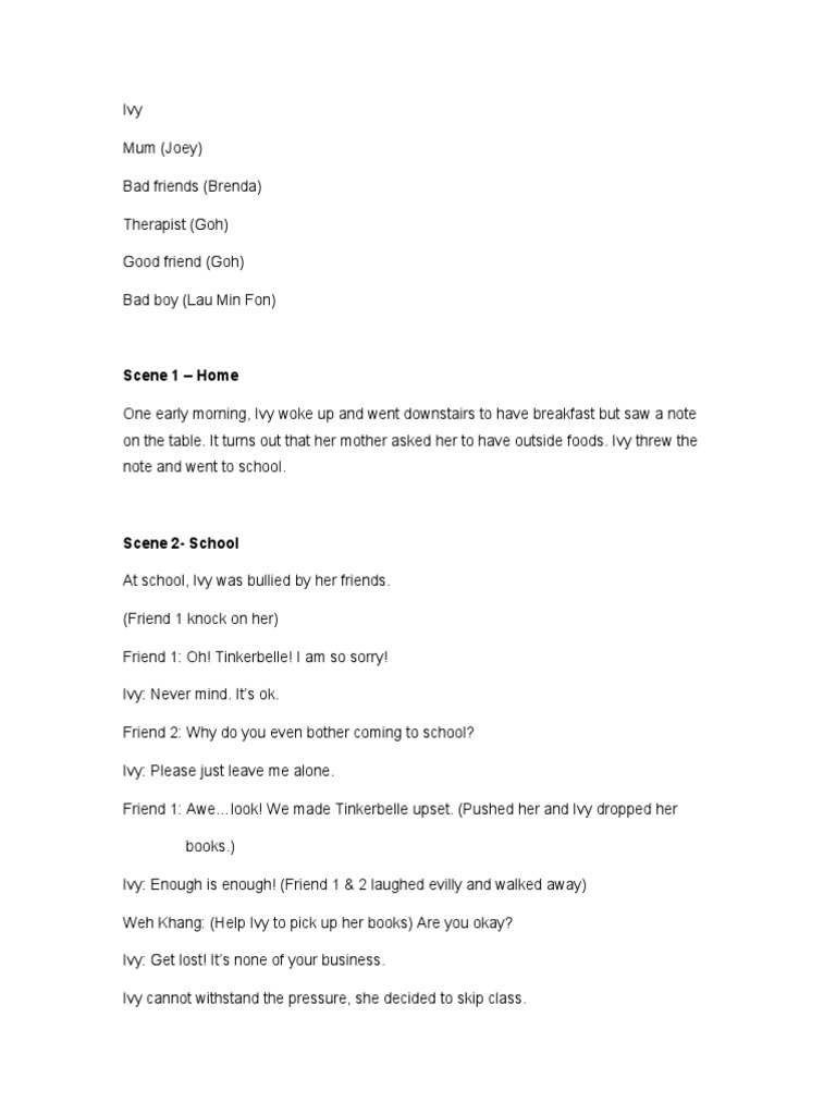 Role Play Script 2 | PDF