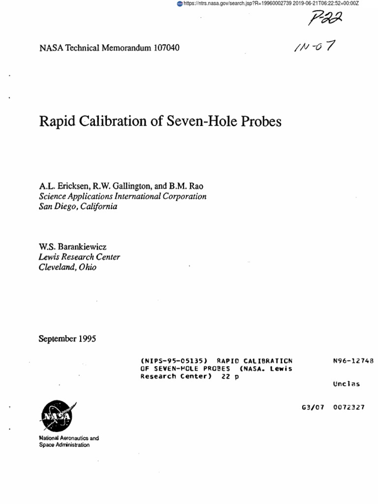 7 Hole Probe Calibration PDF | PDF | Sampling (Signal Processing ...