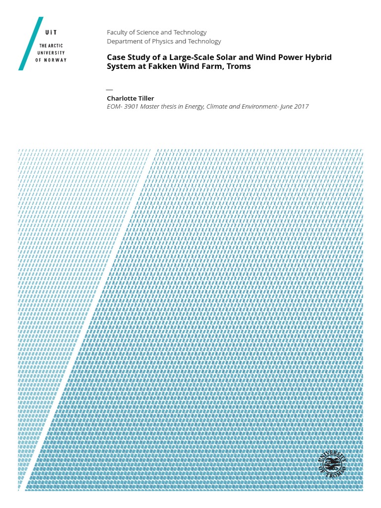 Thesis - Case Study of A Large-Scale Solar and Wind Power | PDF | Solar ...