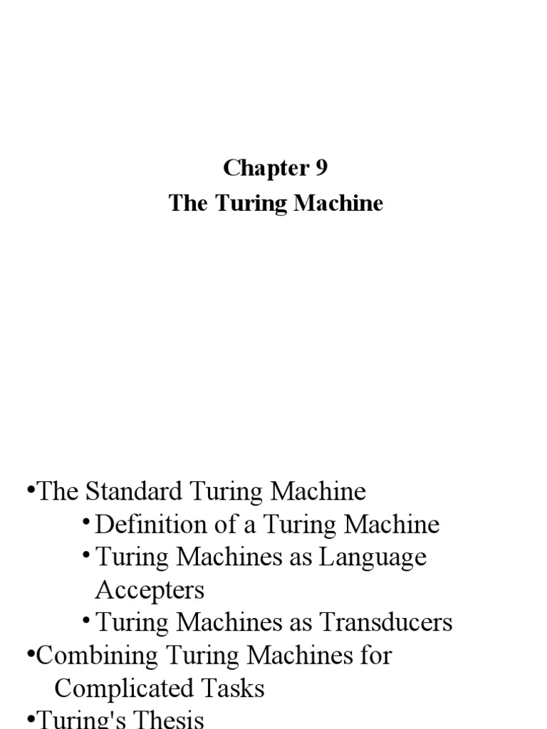 Turing Machines for Language Recognition | PDF | Algorithms | Function ...