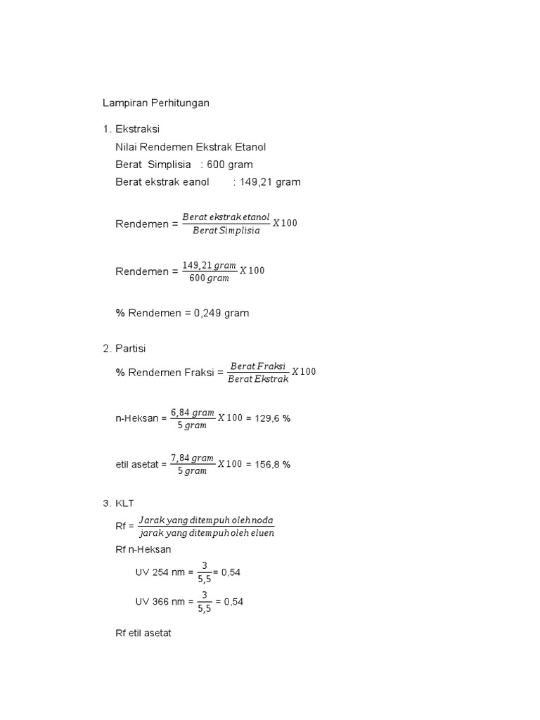 Lampiran Perhitungan | PDF