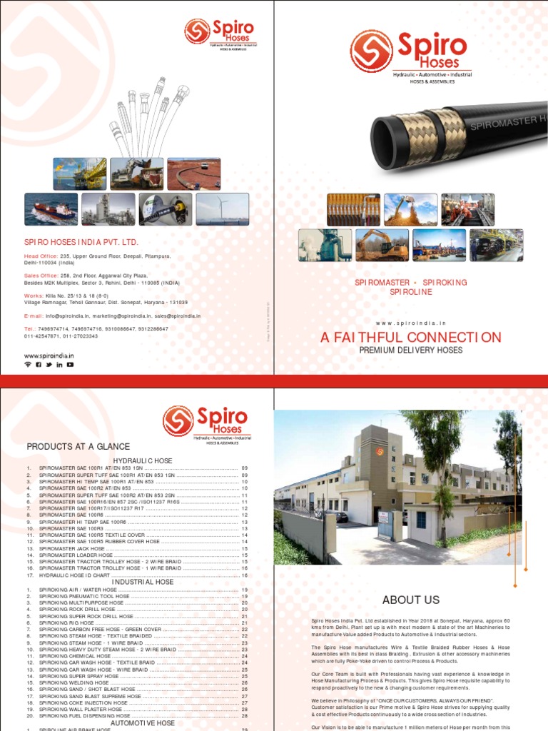 Spiro Hoses - Catalogue 20-11-19 PDF | PDF | Pipe (Fluid Conveyance ...