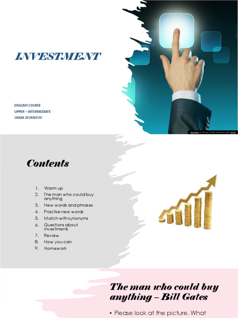 Investment - Presentation Vanja Jovanovic | PDF | Money | Investing