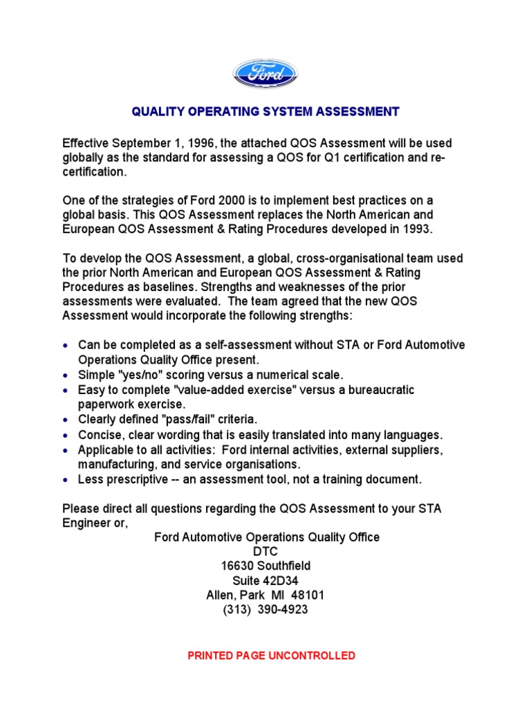 QOS Assessment | PDF | Quality Of Service | Evaluation
