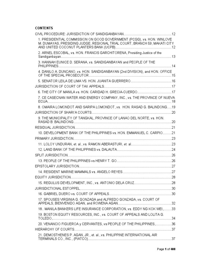 REM1 CASE DIGESTS SY2019-2020 With Table of Contents | PDF | Courts ...