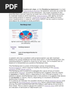 Romberg/Sharpened Romberg Test: Patient Name | PDF