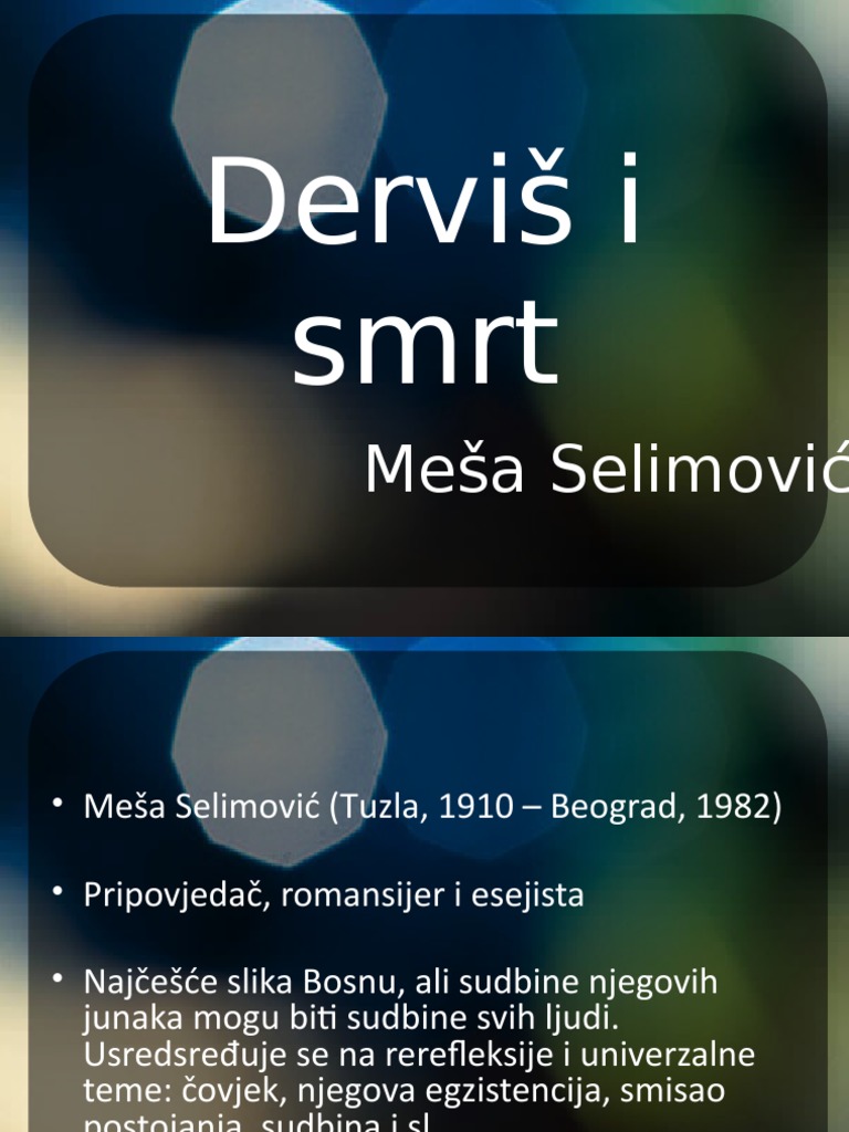 Meša Selimović Derviš I SMRT | PDF