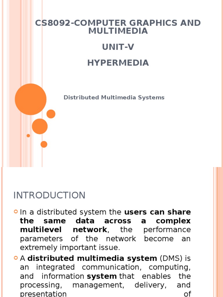 Distributed Multimedia Systems | PDF | Local Area Network | Computer Network