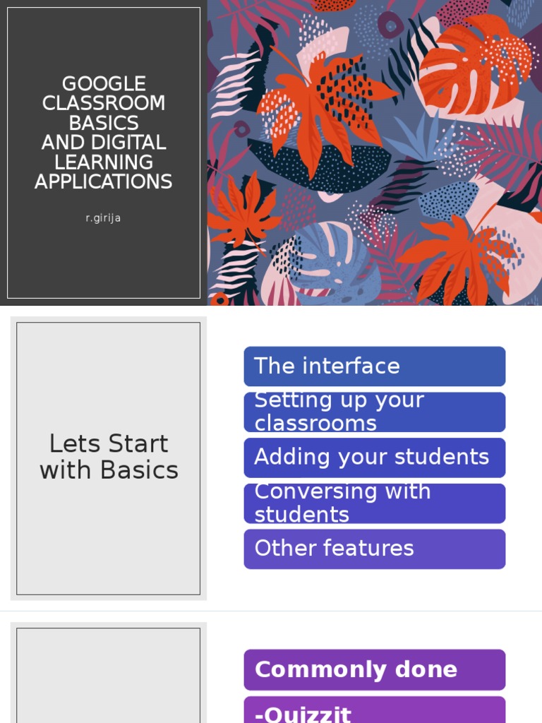 Presentation Google Classroom Crash Course | PDF