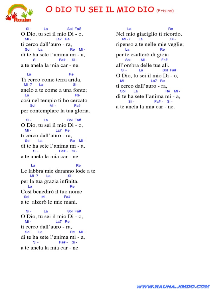 O Dio Tu Sei Il Mio Dio (Frisina) - 1 PDF | PDF