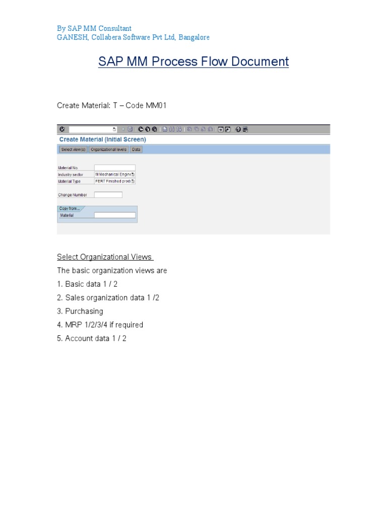 SAP MM Process Flow Document PDF | PDF | Receipt | Accounts Payable