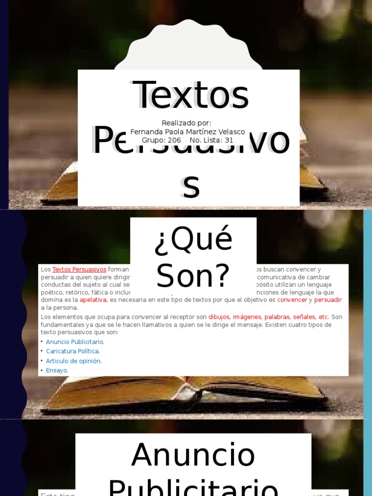 Textos Persuasivos | PDF | Ensayos | Humor