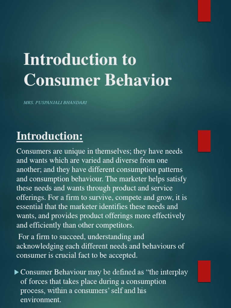 CH 1 Introduction To Consumer Behavior | PDF | Consumer Behaviour ...