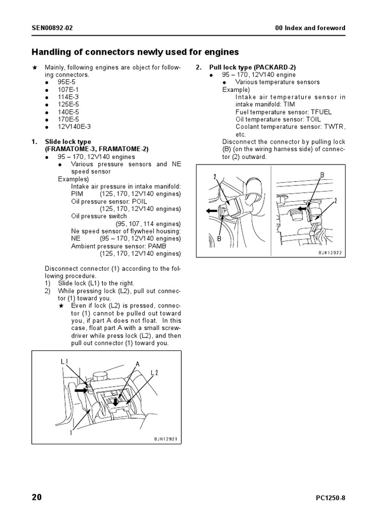 Conectores Komatsu y Manejo | PDF | Electrical Connector | Mechanical ...