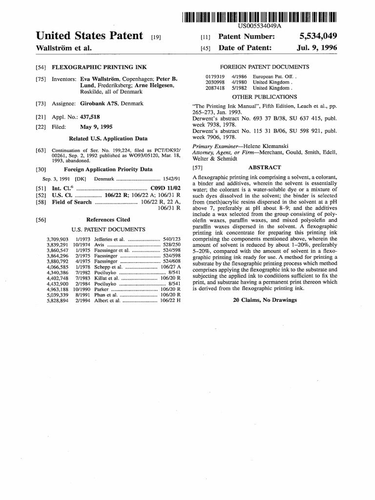 Flexographic Ink Formulations | PDF | Dye | Wax
