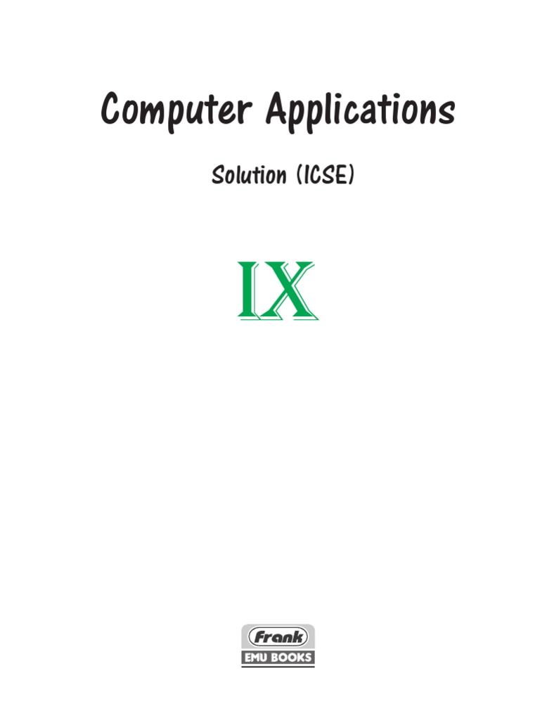 1537177499-0llcomputer Applications ICSE 9th Answer PDF | PDF | Java ...