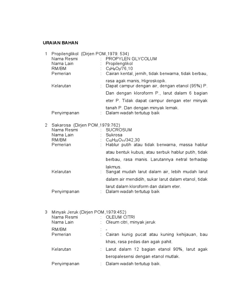 Uraian Bahan | PDF