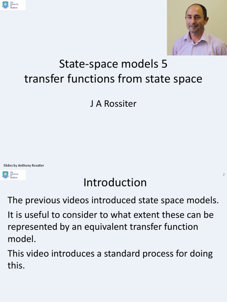 State Space 5 - Transfer Function Models From A State Space | PDF | Functions And Mappings ...