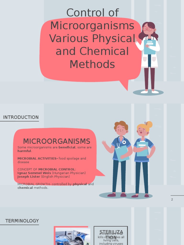 Control of Microorganisms Various Physical and Chemical Methods | PDF ...