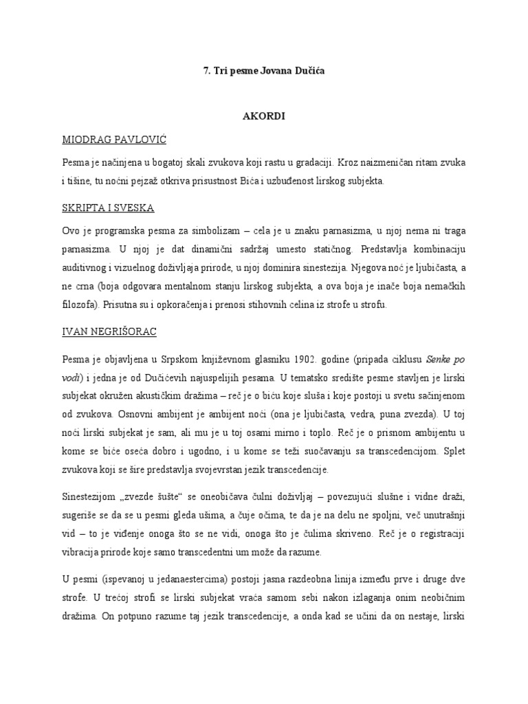 Tri Pesme Jovana Ducica | PDF