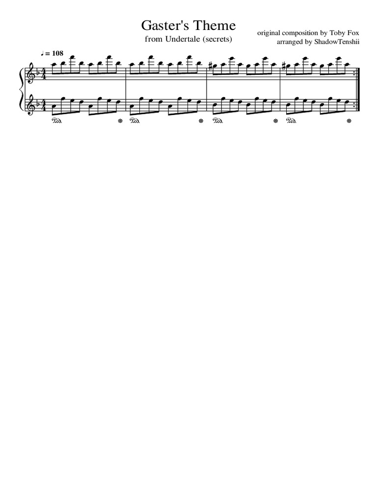 Gaster's Theme PDF | PDF