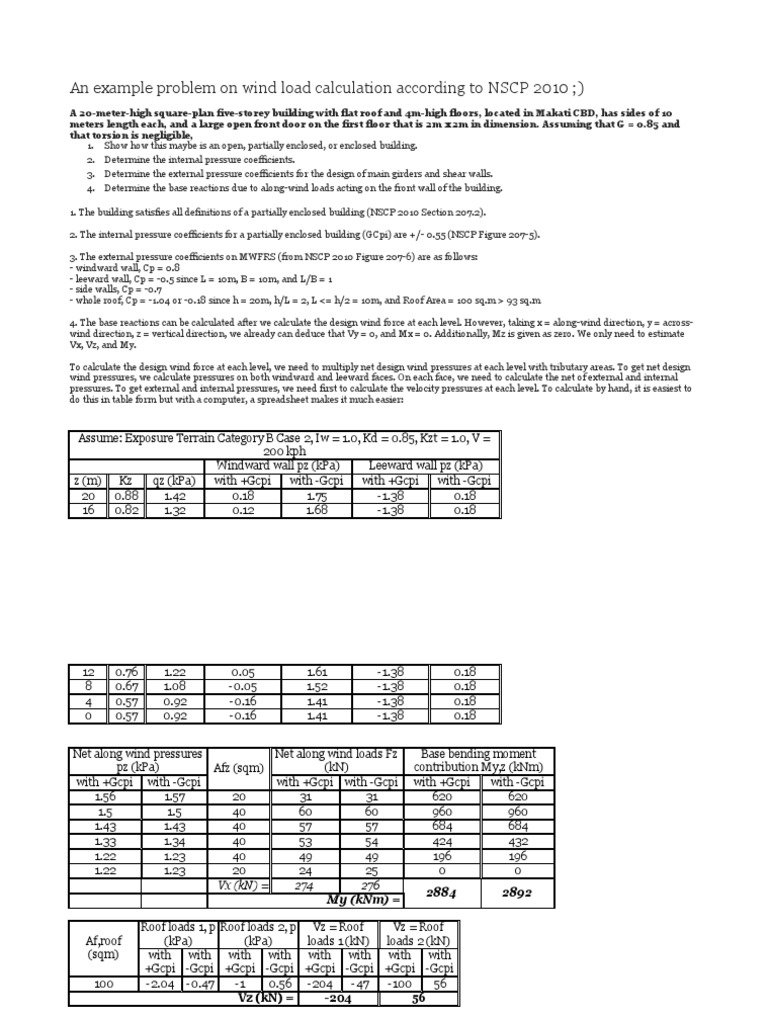 An Example Problem On Wind Load Calculation According To NSCP 2010 ...