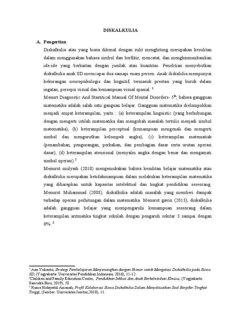 DISKALKULIA | PDF