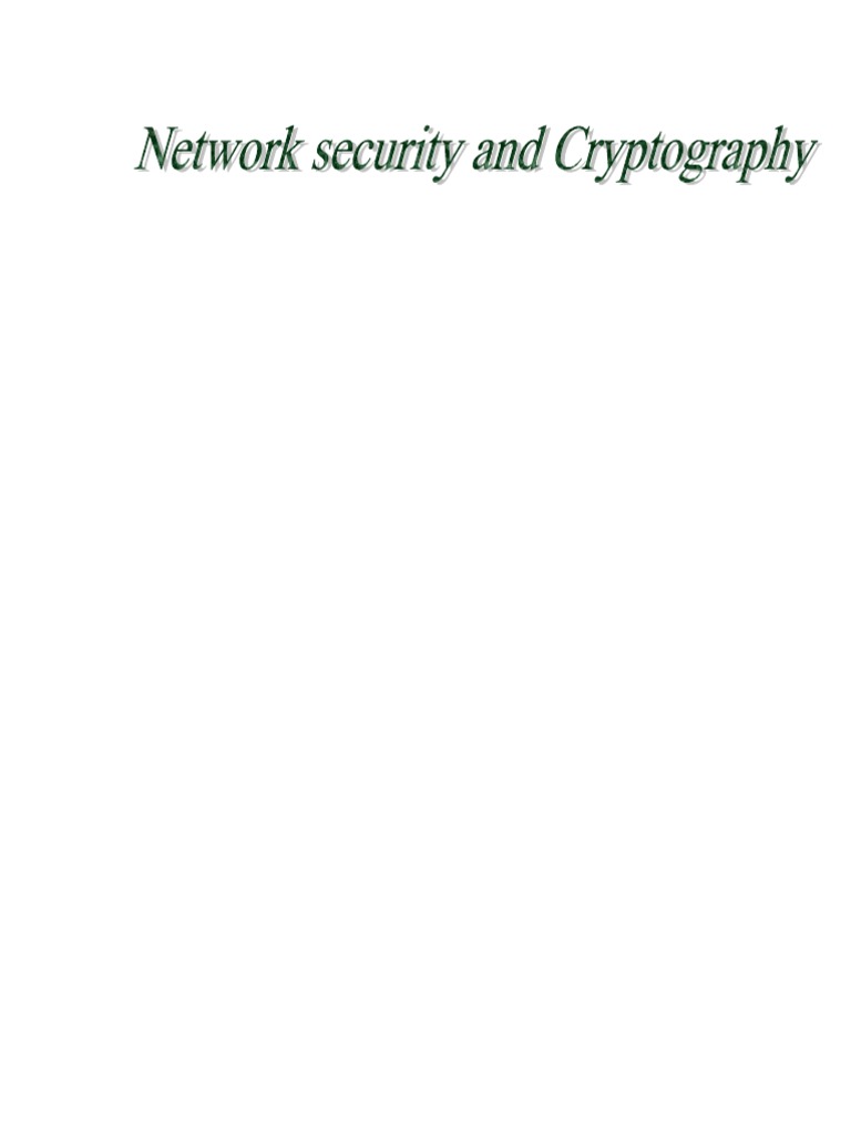 Network Security & Cryptography | PDF | Cryptography | Key (Cryptography)