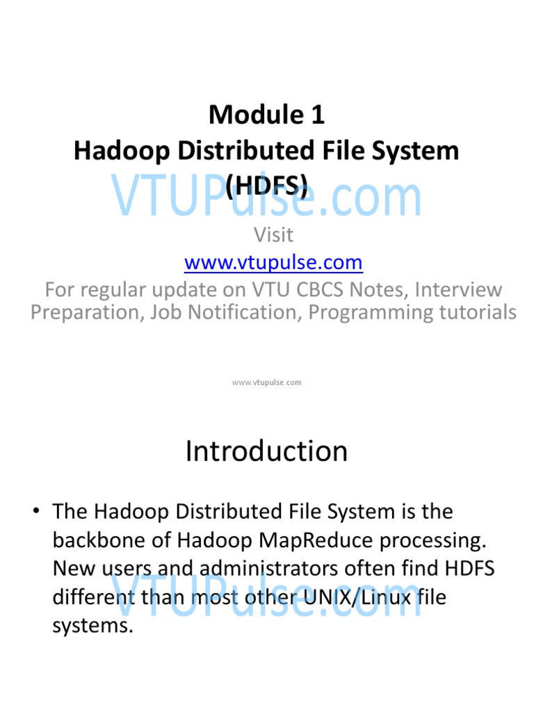 Module 1 PDF | PDF | Apache Hadoop | Map Reduce