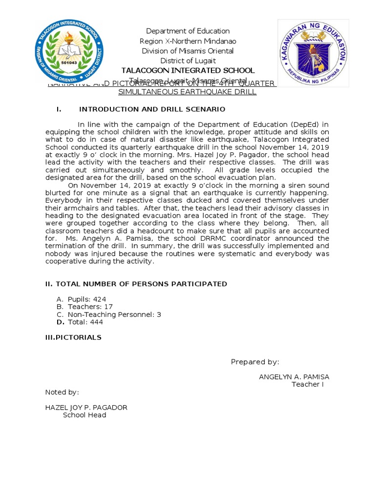 Narrative Report 4th Quarter | PDF