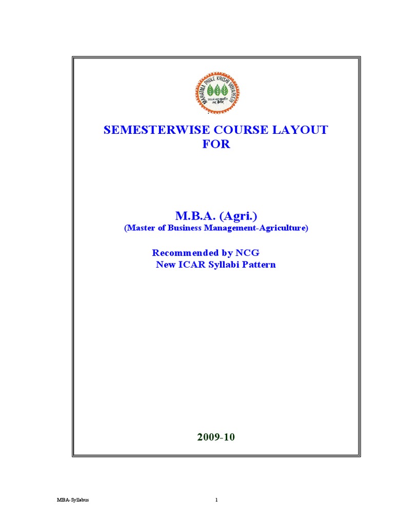 Syllabus MBA | PDF | Marketing | Market (Economics)