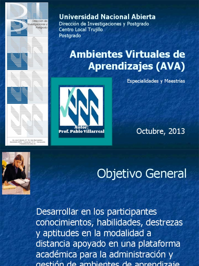 Ambientes Virtuales de Aprendizajes (AVA) : Universidad Nacional ...