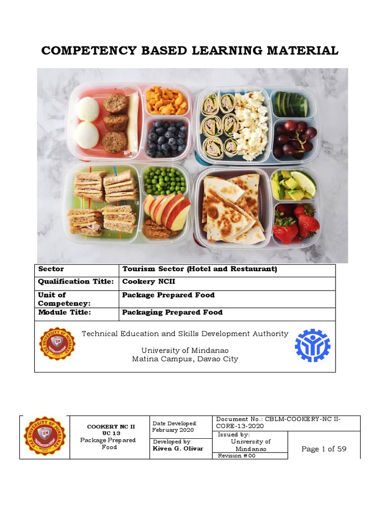 Uc 13 Packaging Prepared Food | PDF | Packaging And Labeling | Canning