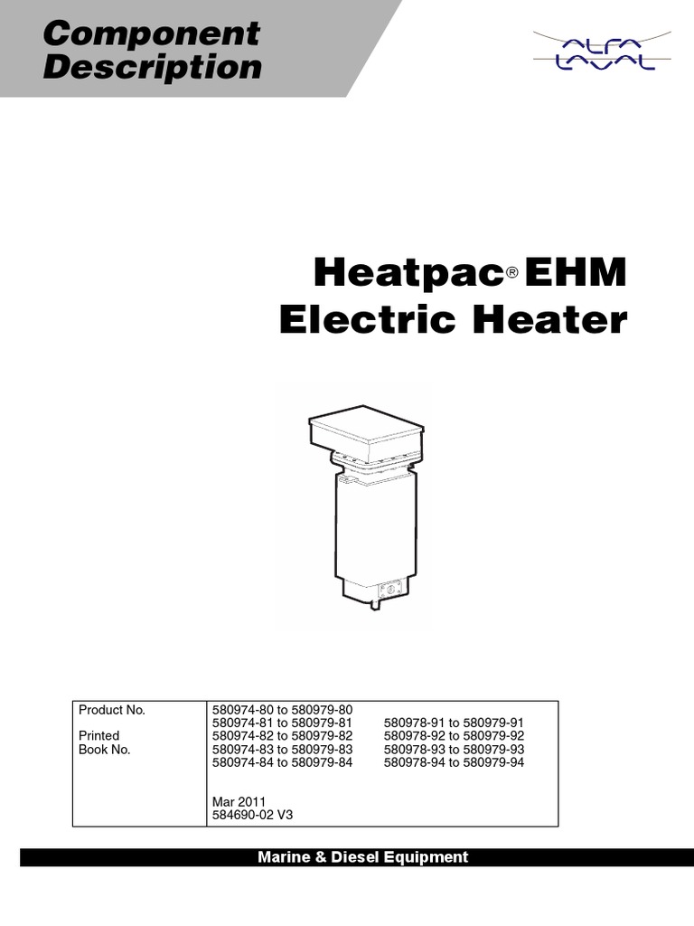 Heatpac EHM Electric Heater: Component Description | PDF | Electrical ...