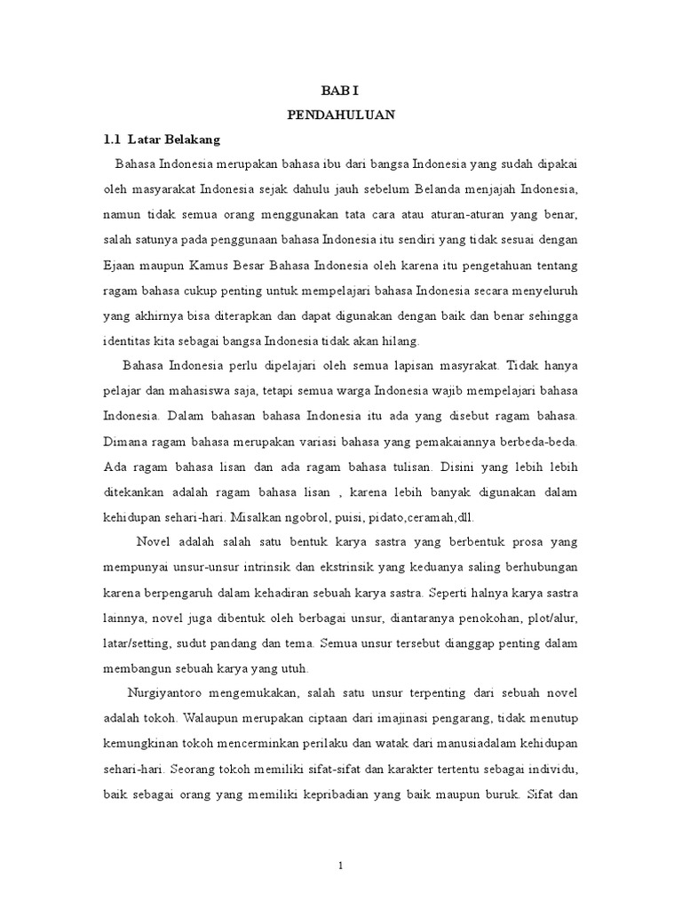 Analisis Unsur Novel Hamka | PDF