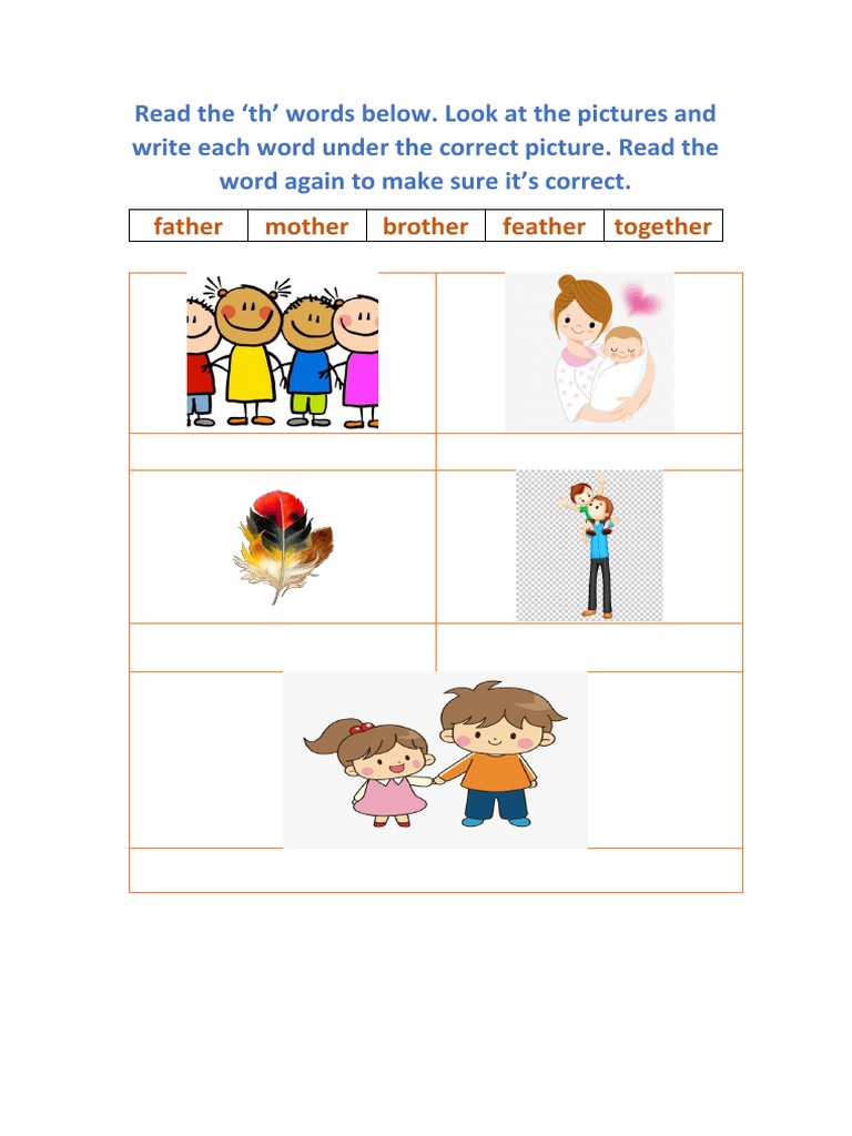 Voiced TH Worksheet | PDF