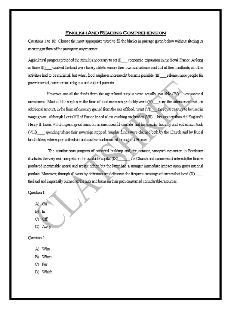 English and Reading Comprehension | PDF | Theft | Supreme Court Of India