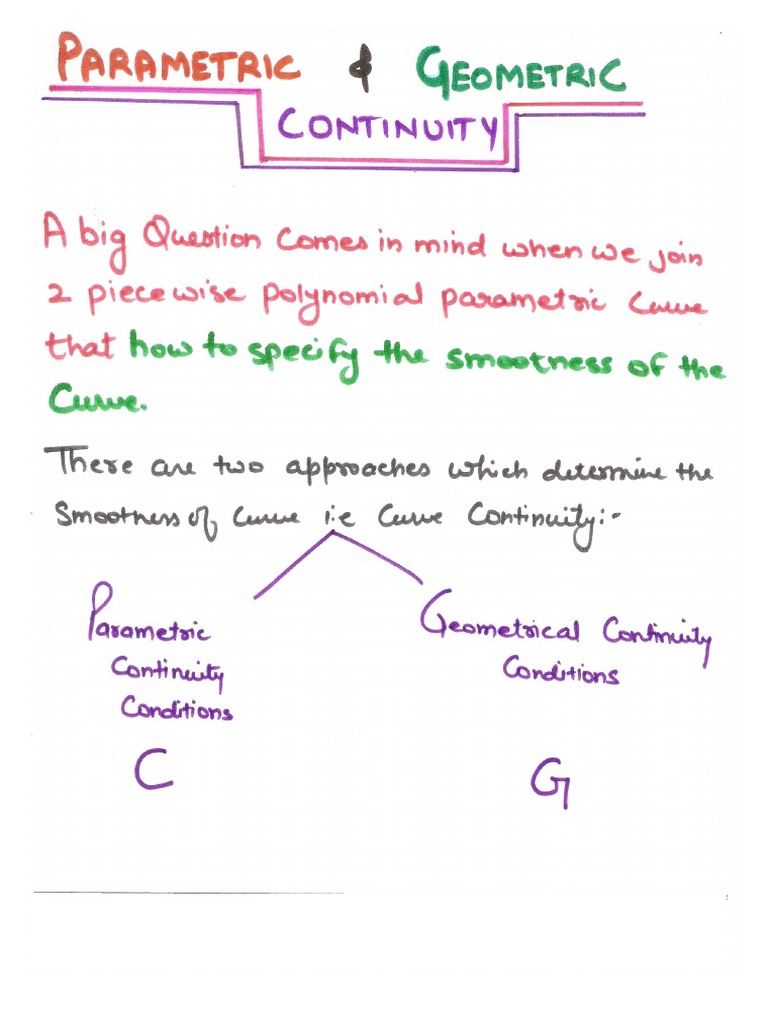 Parametric And Geometric Continuity Pdf