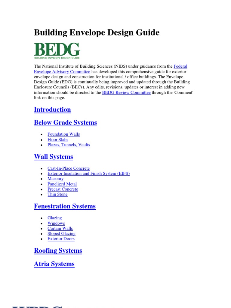 Building Envelop Design Guid | PDF | Roof | Wall