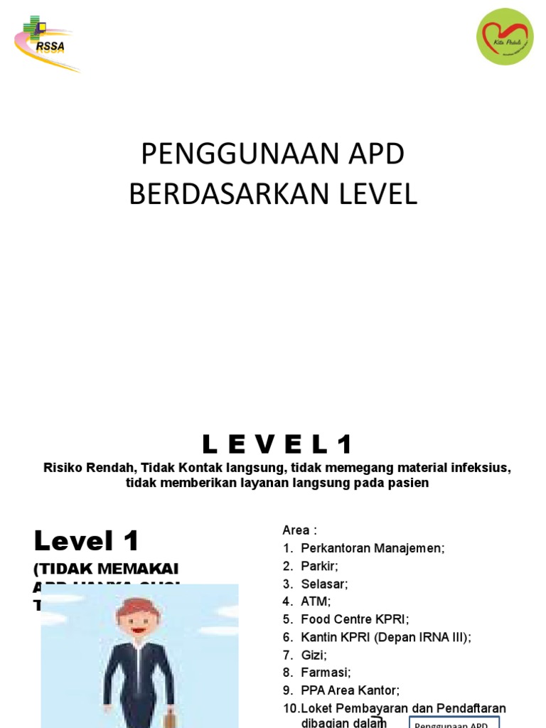 Penggunaan Apd Berdasarkan Level | PDF