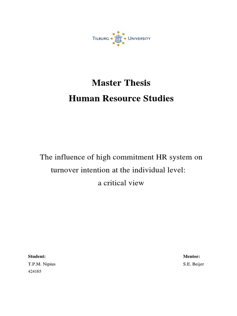 High Commitment HR Systems | PDF | Correlation And Dependence ...