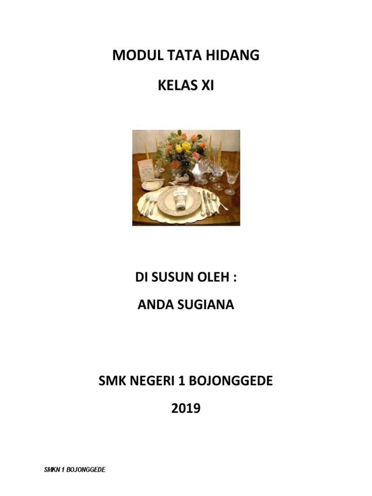 Modul Tata Hidang | PDF