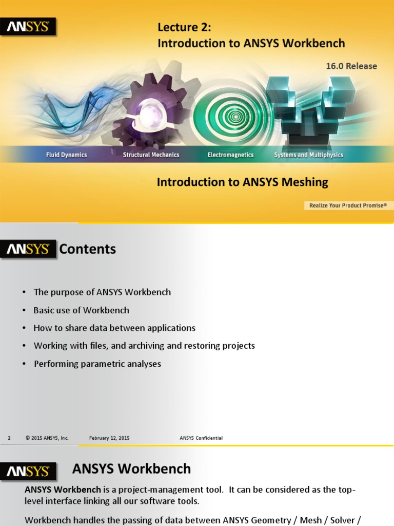 Introduction To Ansys Workbench 16.0 PDF | PDF | Computer File | Computing