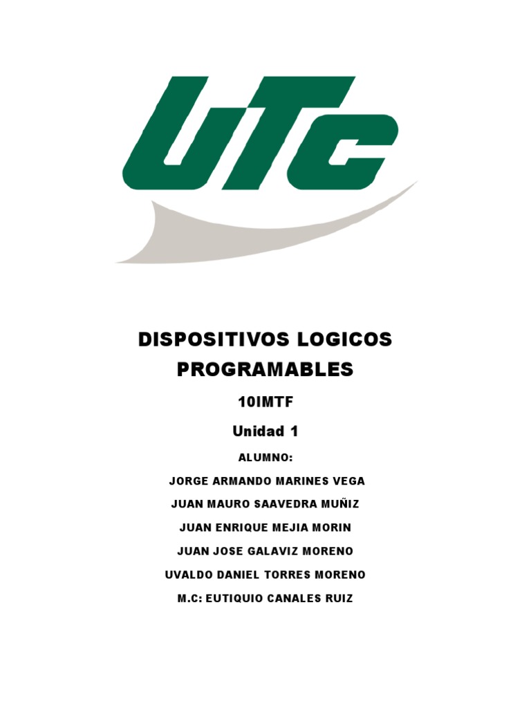 Dispositivos Logicos Programables Unidad 1 | PDF | Vhdl | Arreglos de ...