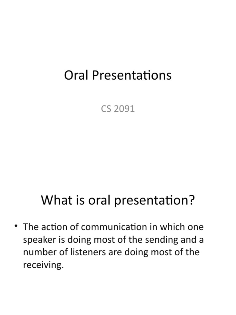 Effective Oral Presentation Techniques | PDF | Body Language ...