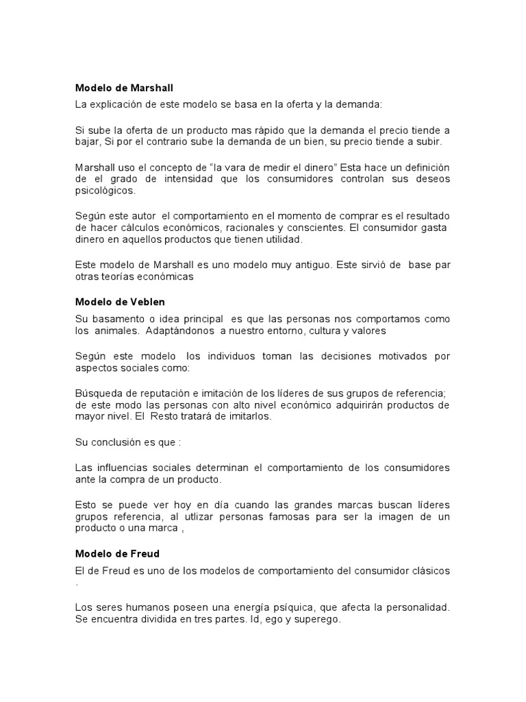 Modelo de Marshall | PDF | Comportamiento del consumidor | Comportamiento